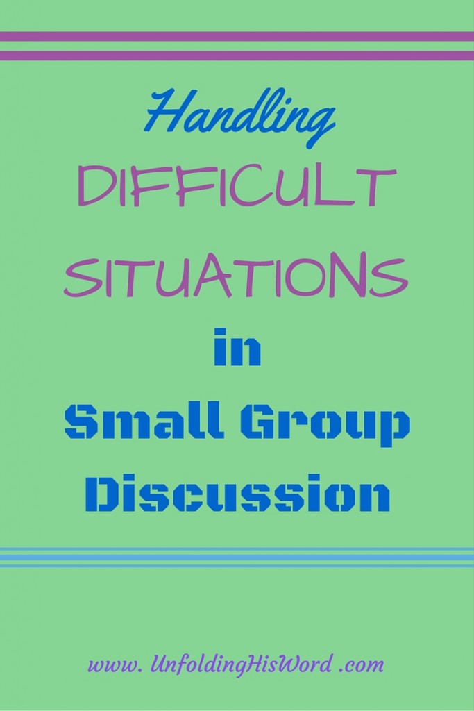 Handling Difficult Situations In Small Group Discussion